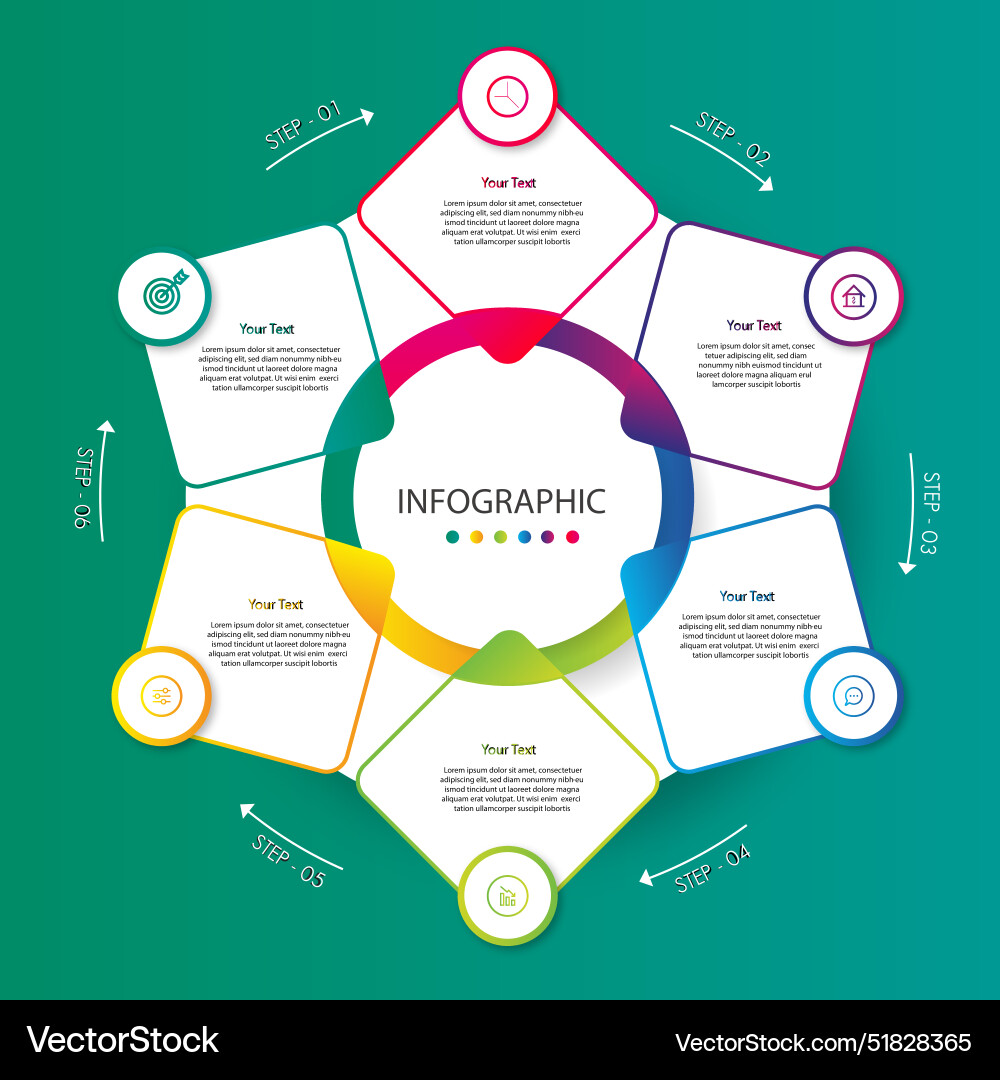 Creative infographic template design brand info Vector Image