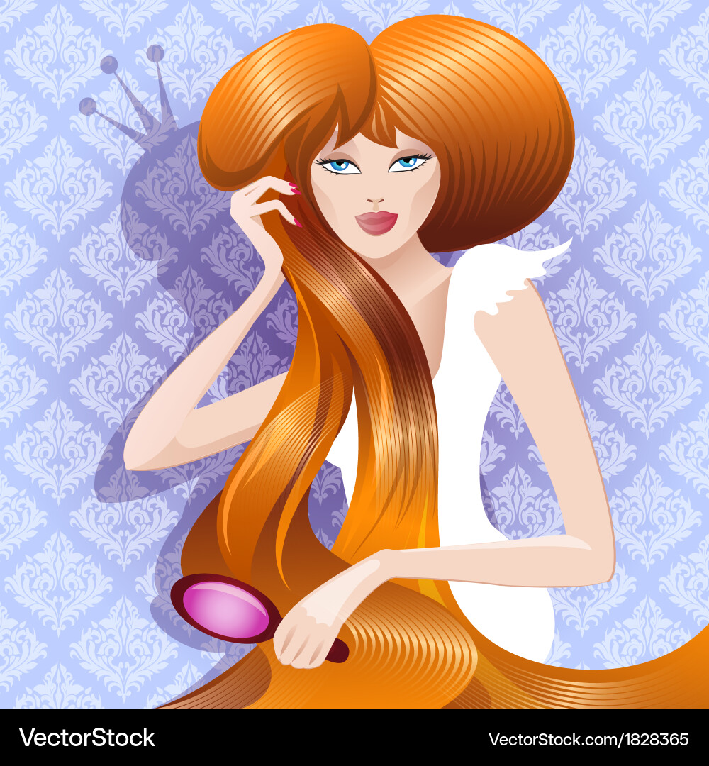 Dreaming girl Royalty Free Vector Image - VectorStock