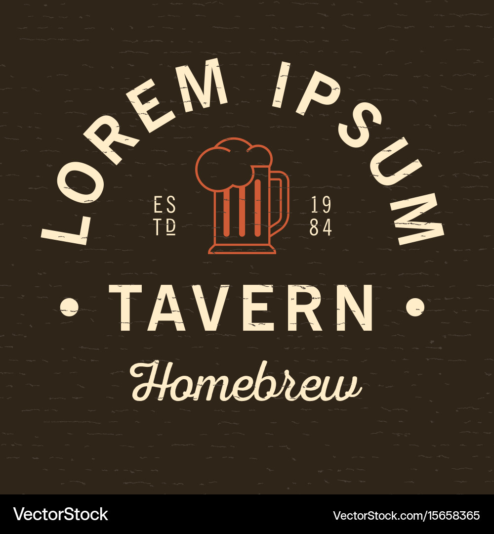 Lorem ipsum tavern homebrew poster Royalty Free Vector Image
