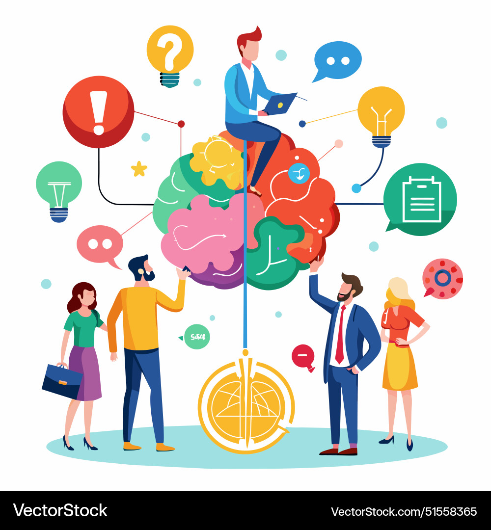 Mind map diagram for idea research plan or Vector Image