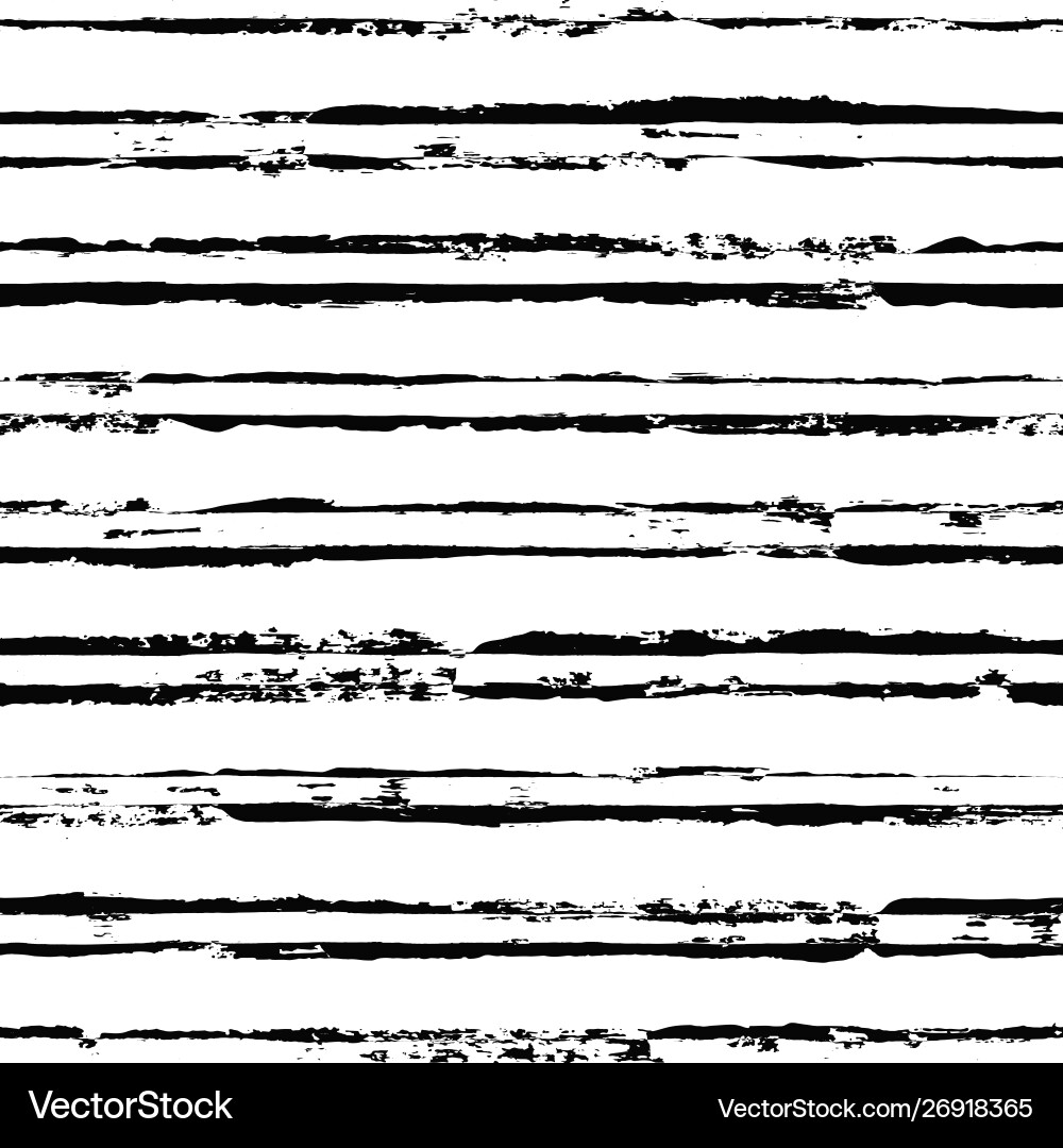 Painted striped pattern seamless horizontal brush Vector Image