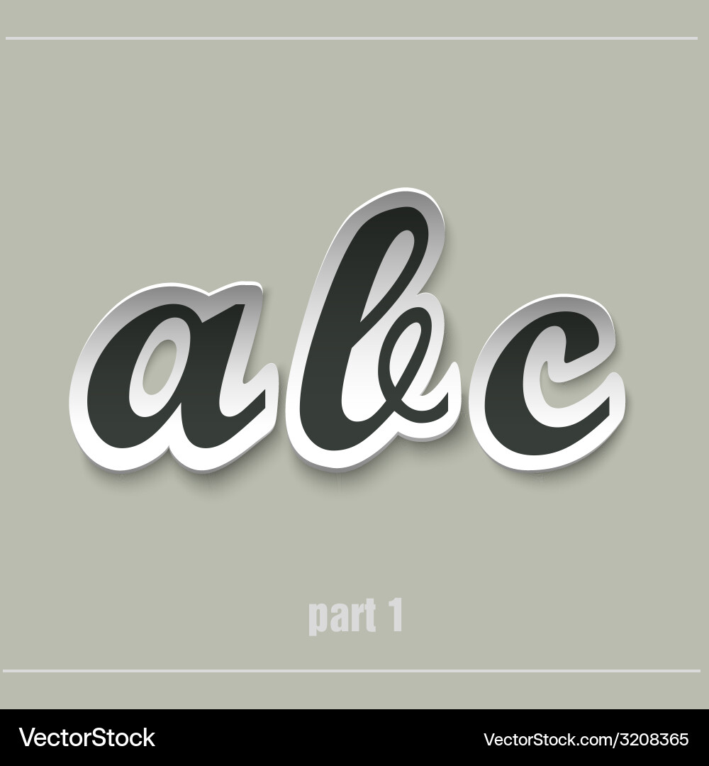 Paper uppercase alphabet with shadows Royalty Free Vector