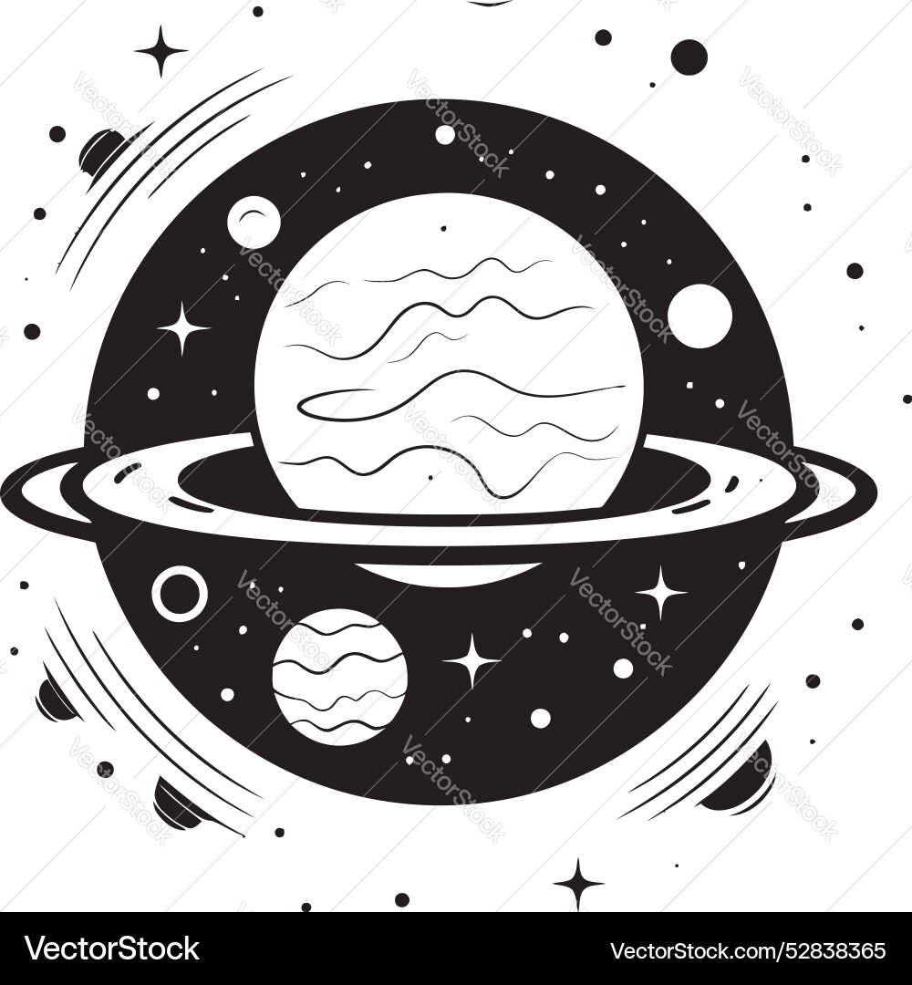 Starry insignia icon design for space nebula mark Vector Image