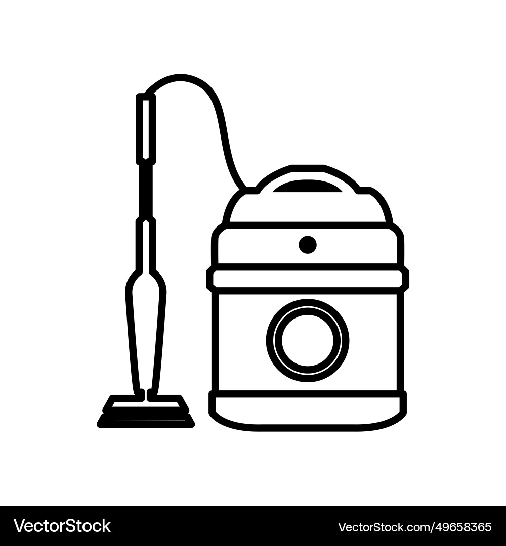 Vacuum cleaner line icon logo image Royalty Free Vector