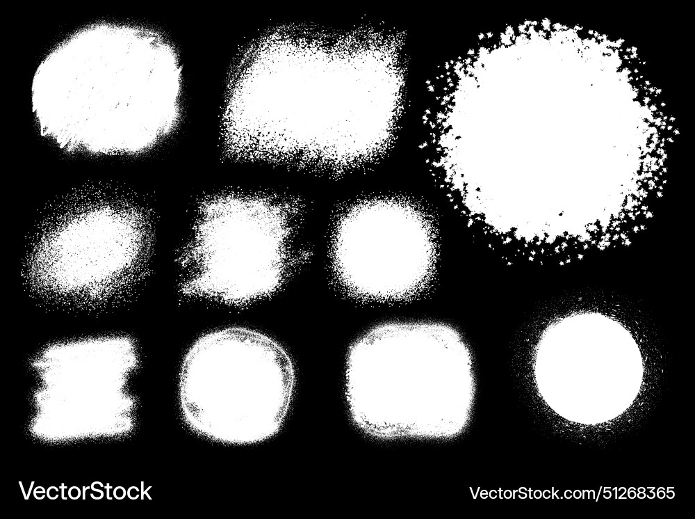 White bleach effects set of 10 Royalty Free Vector Image