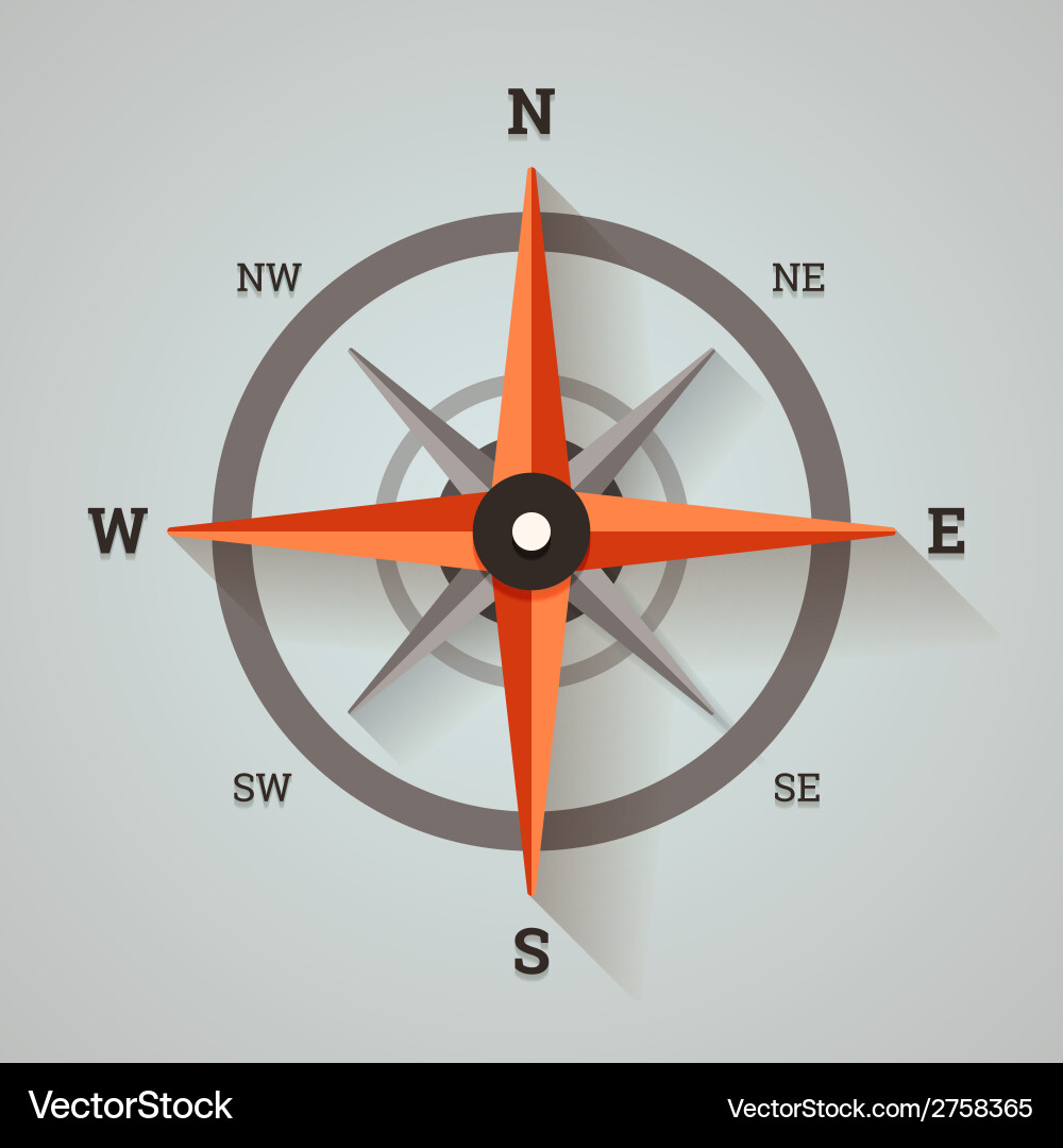 Wind rose compass Royalty Free Vector Image - VectorStock