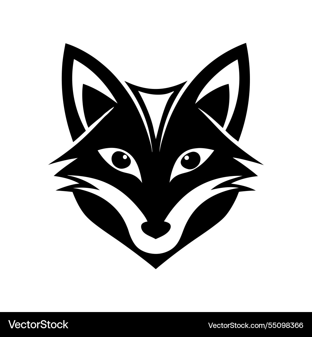 Fox face icon Royalty Free Vector Image - VectorStock