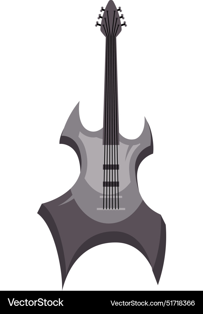 Heavy metal electric guitar Royalty Free Vector Image