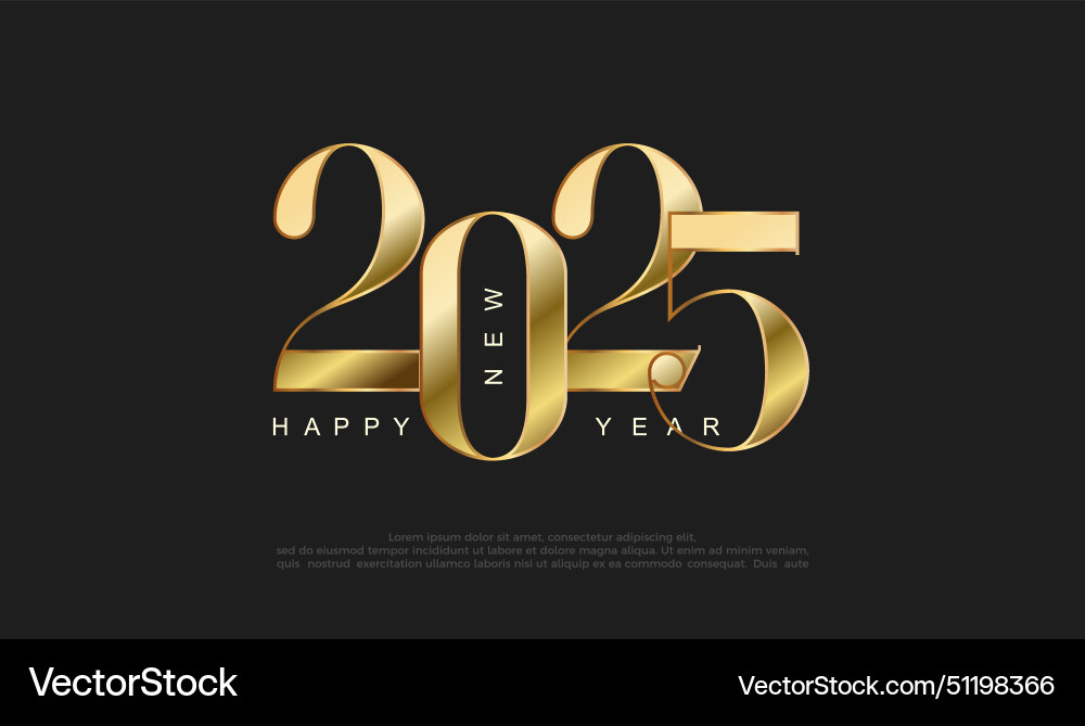 Logo design concept for 2025 new year celebration Vector Image