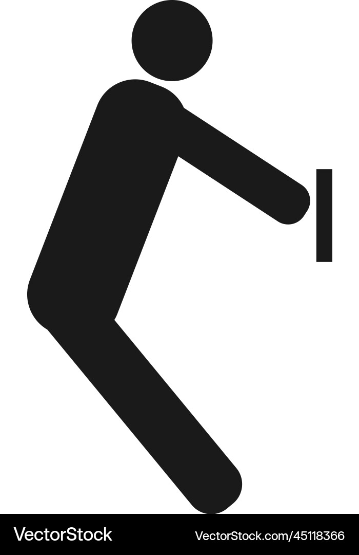 Person open door icon Royalty Free Vector Image