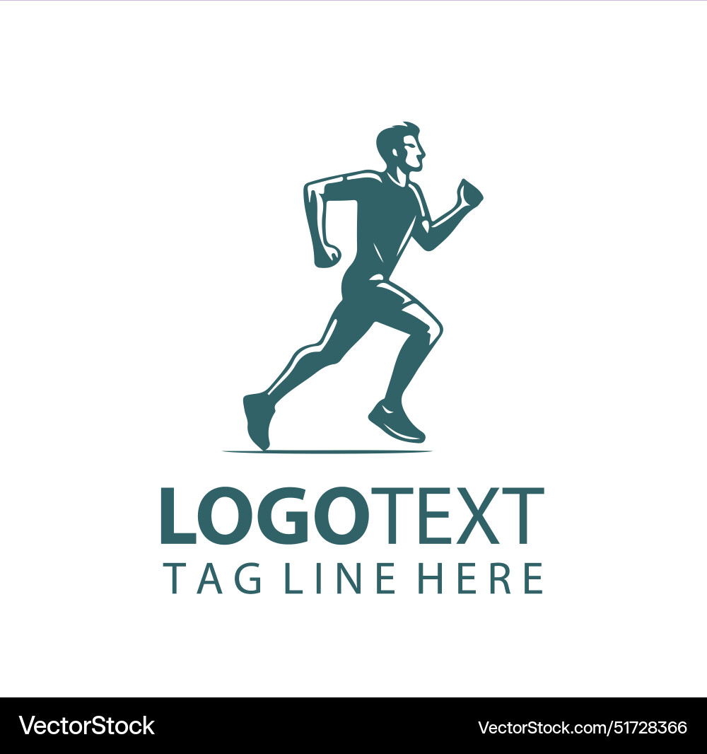 Running man logo Royalty Free Vector Image - VectorStock