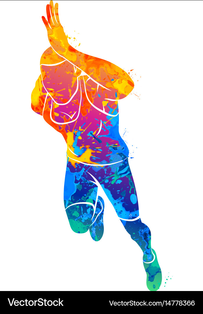 Running sprinter athlete Royalty Free Vector Image