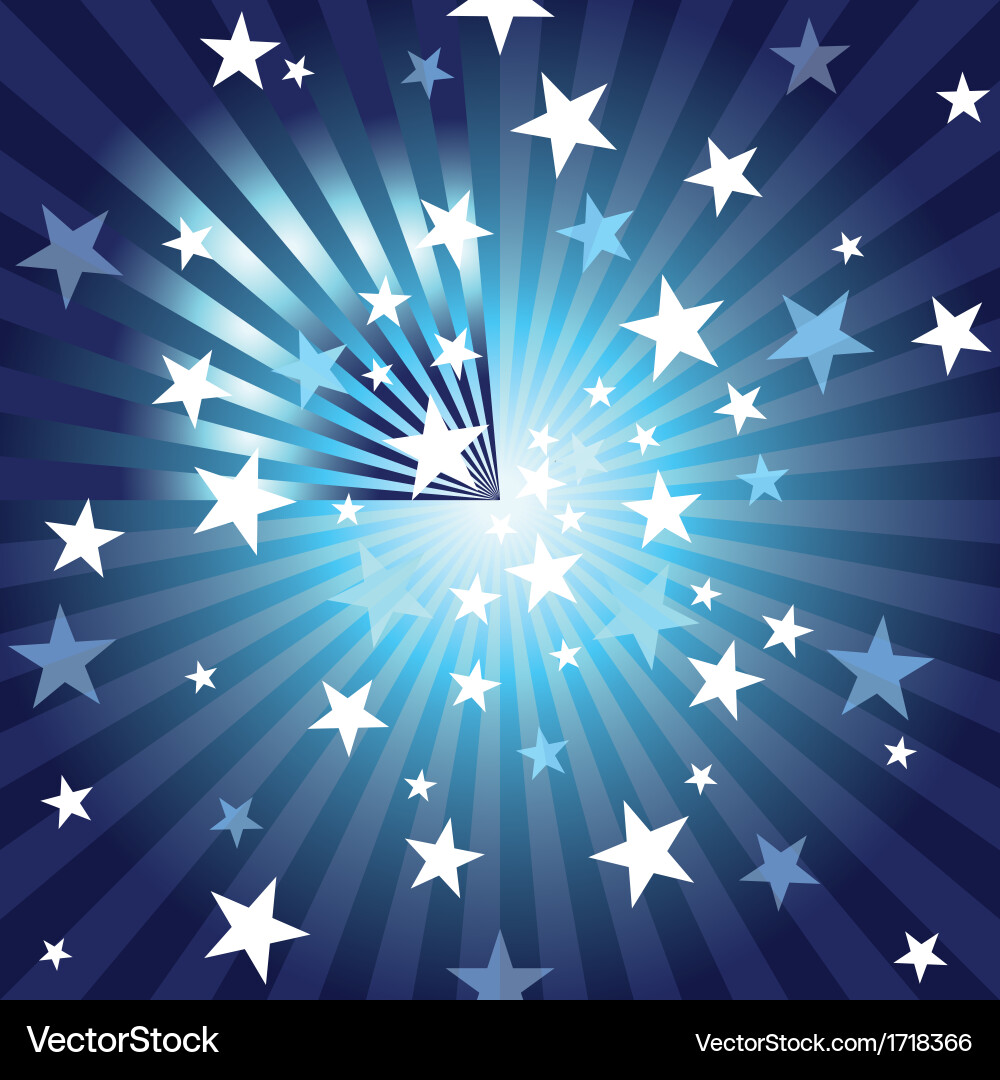 Sun rays and stars Royalty Free Vector Image - VectorStock