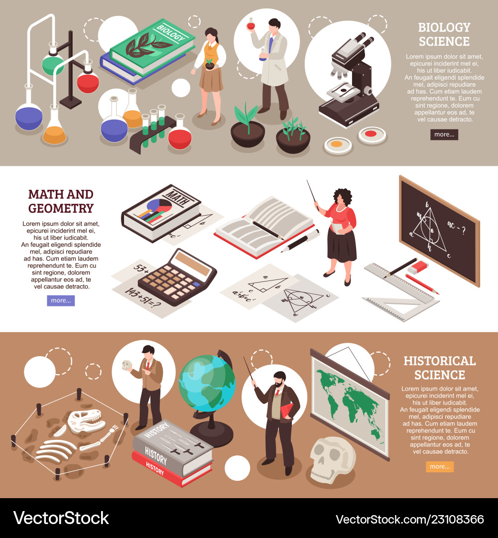 Teachers and school banners set Royalty Free Vector Image