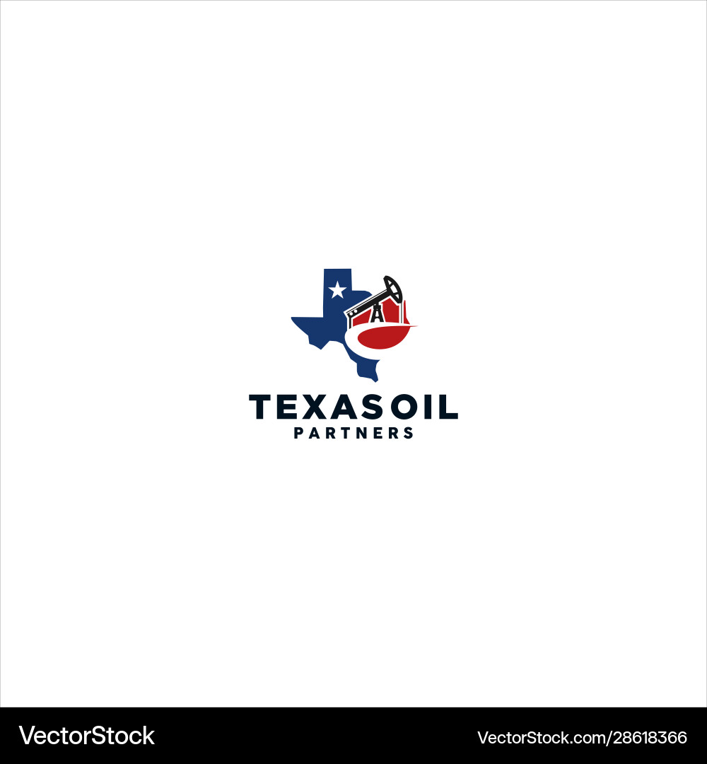 Texas Oil & Gas Logo Template Royalty Free Vector Image