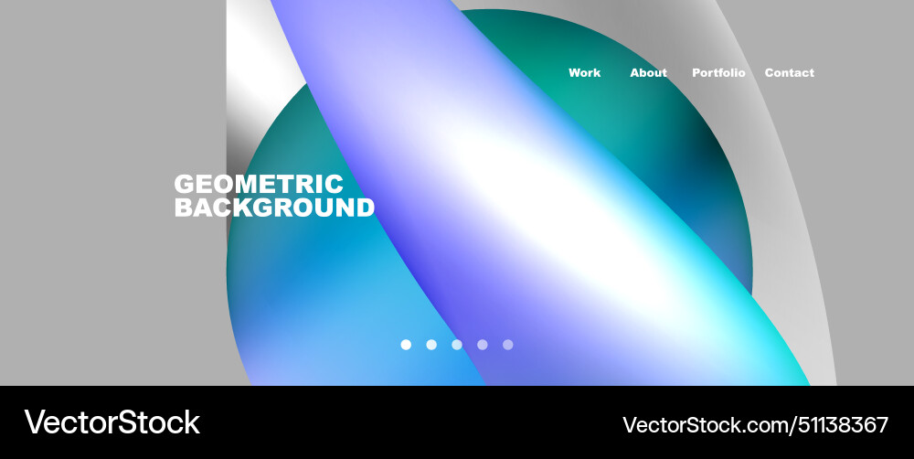 Geometric liquid background with azure violet Vector Image