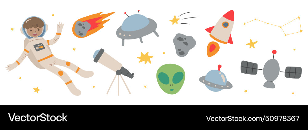 Spaceman and space Royalty Free Vector Image - VectorStock