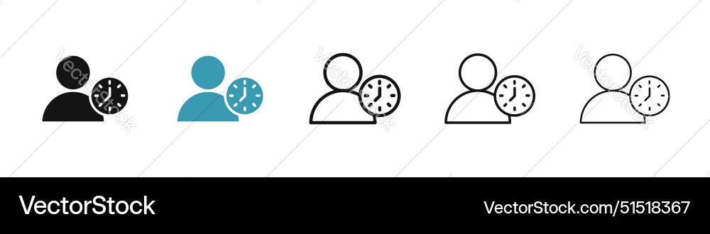 User time icon Royalty Free Vector Image - VectorStock