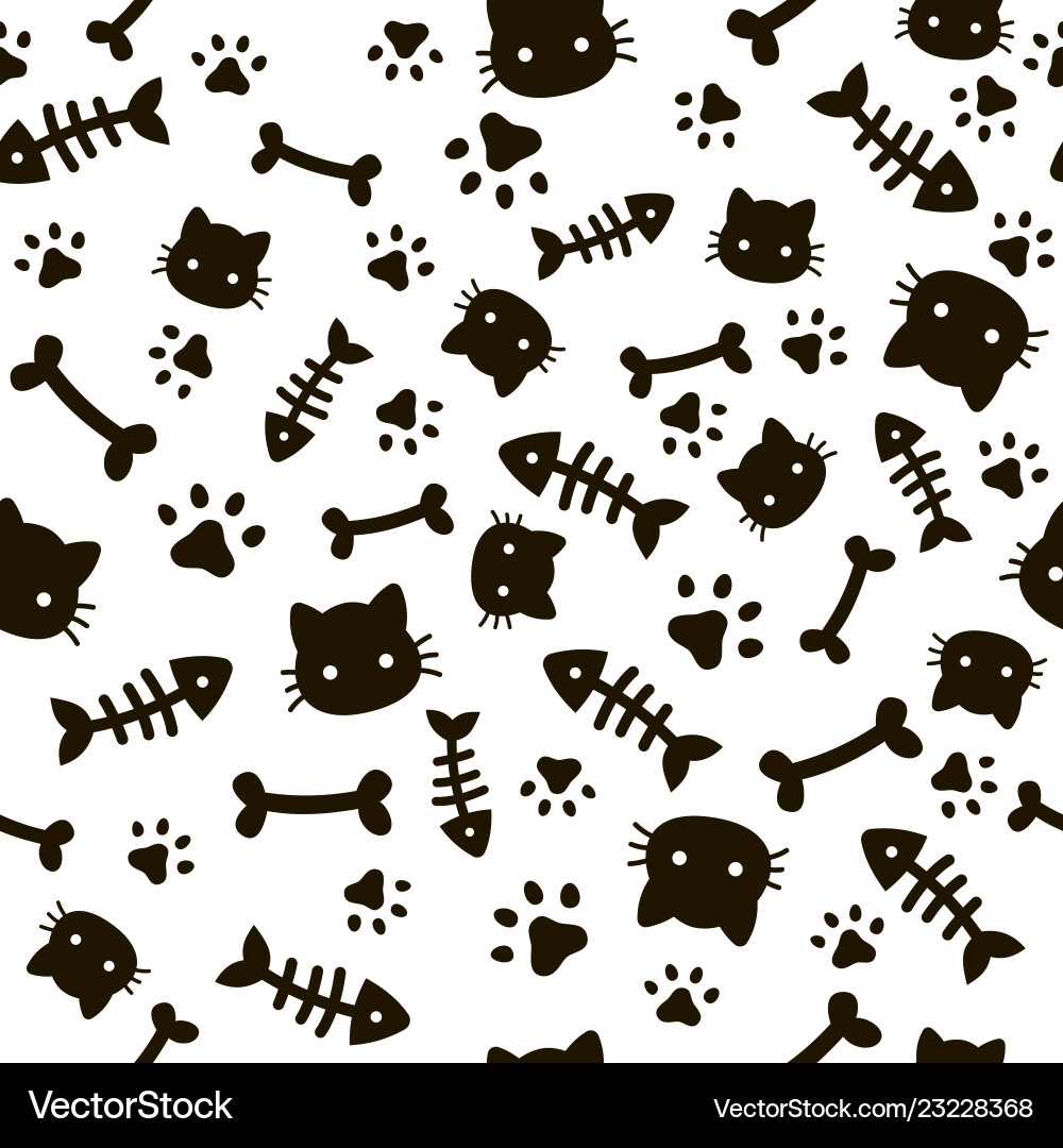 Animal Paw Print Pattern Royalty Free Vector Image