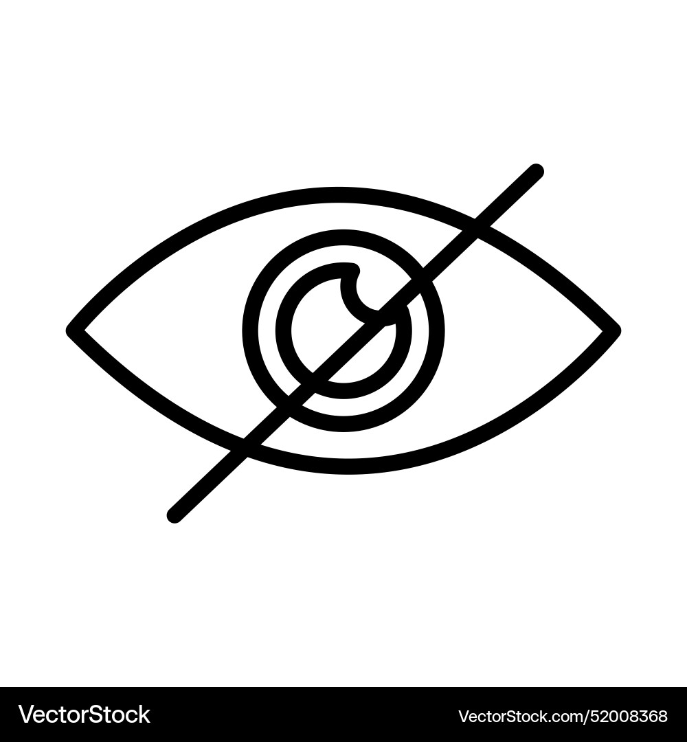 Hidden eye icon ideal for privacy and security Vector Image