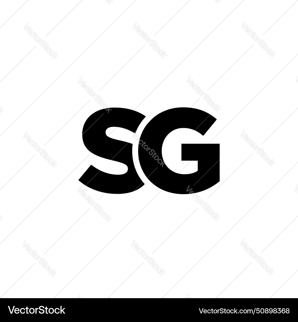 Letter s and g sg logo design template minimal Vector Image