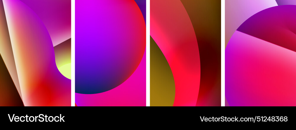 Liquid abstract shapes with gradient colors Vector Image