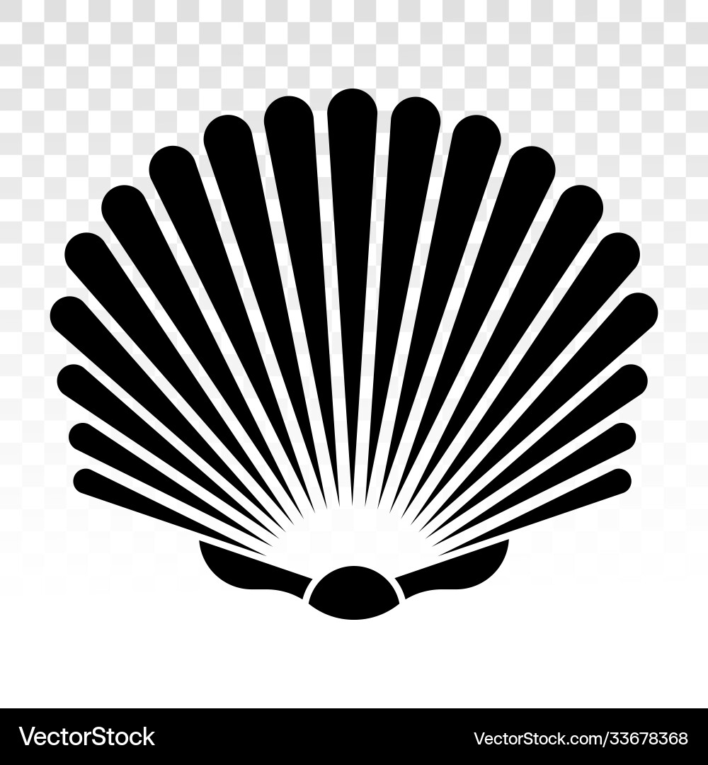 Sea shells shellfish flat icon for apps Royalty Free Vector