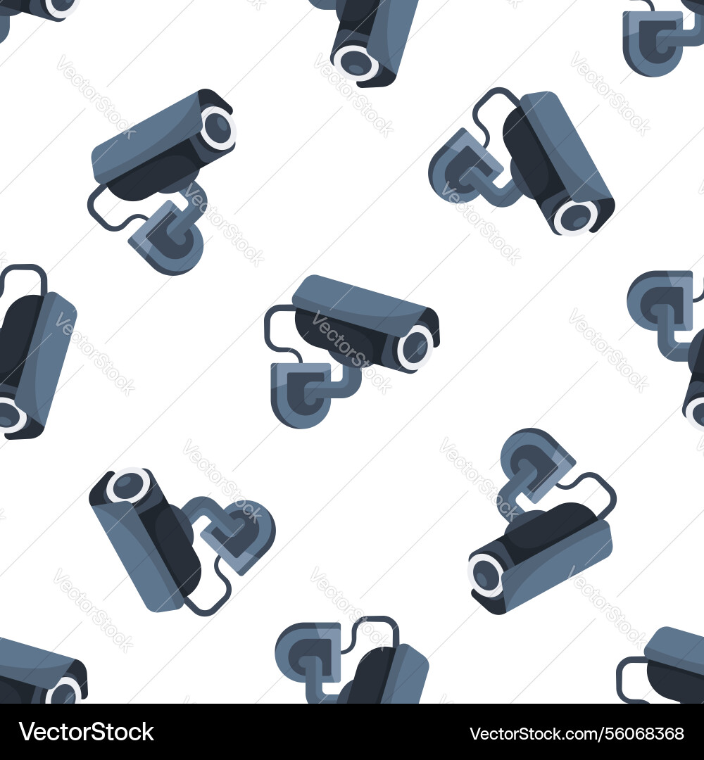 Security camera seamless pattern providing Vector Image