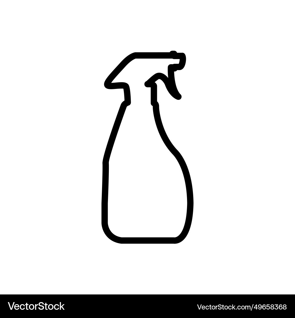 Spray cleaner glass line icon logo image Vector Image