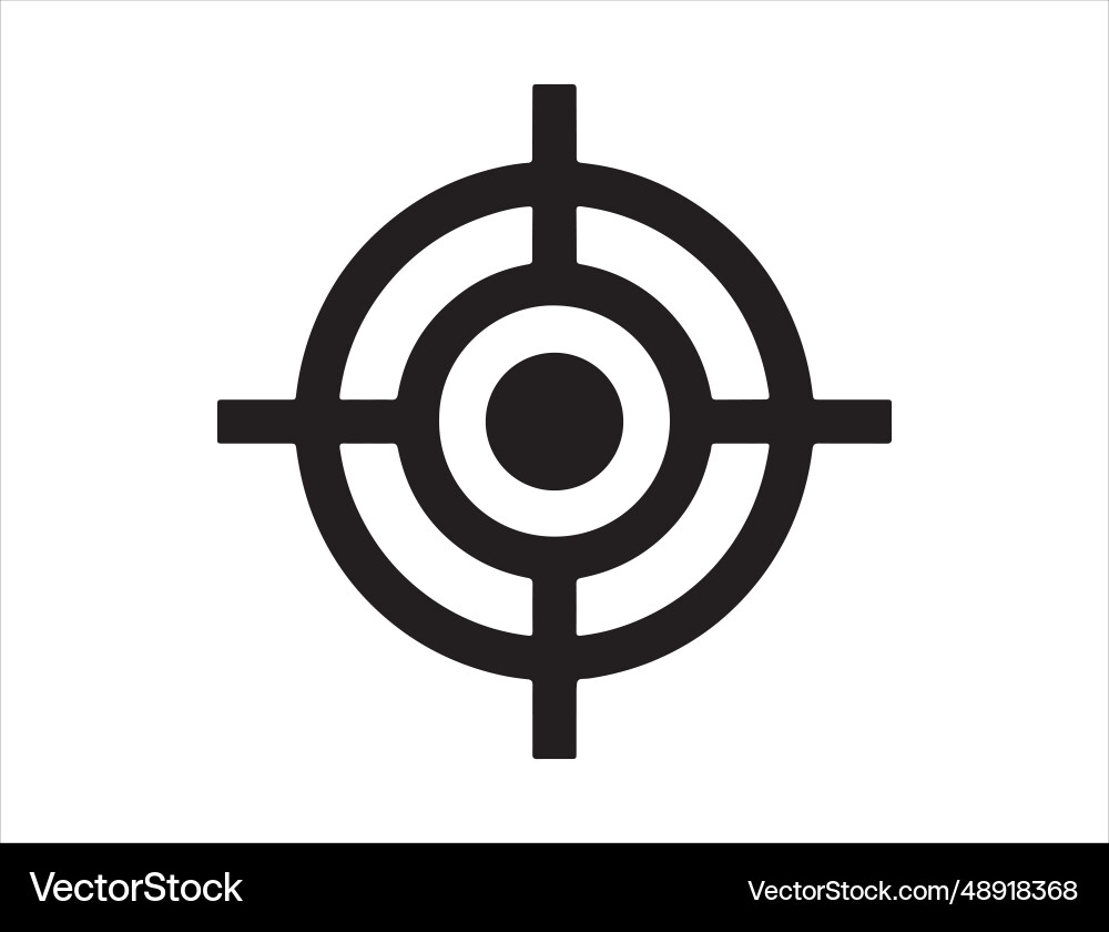 Target symbol silhouette art Royalty Free Vector Image