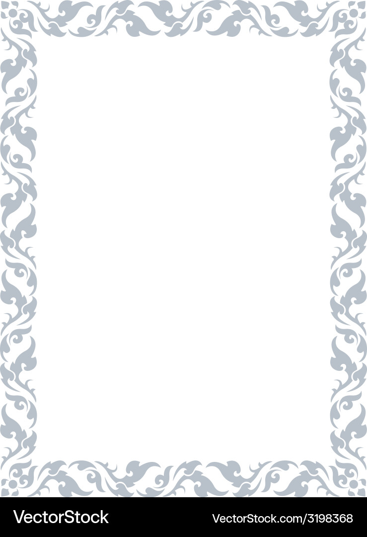 Thai Ornate Frame Pattern Royalty Free Vector Image