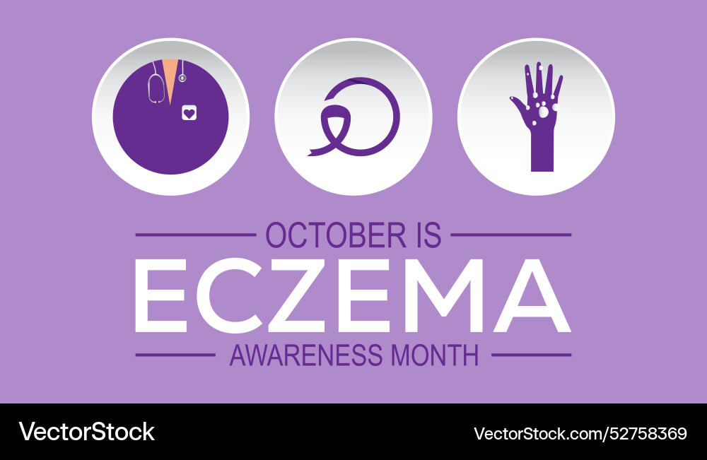 Eczema awareness month Royalty Free Vector Image
