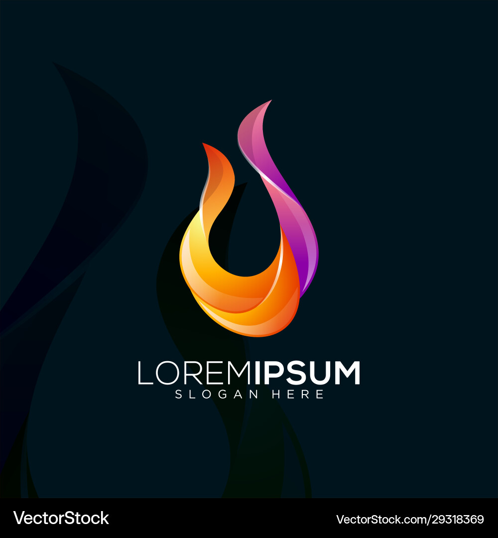 Fire colorful logo Royalty Free Vector Image - VectorStock