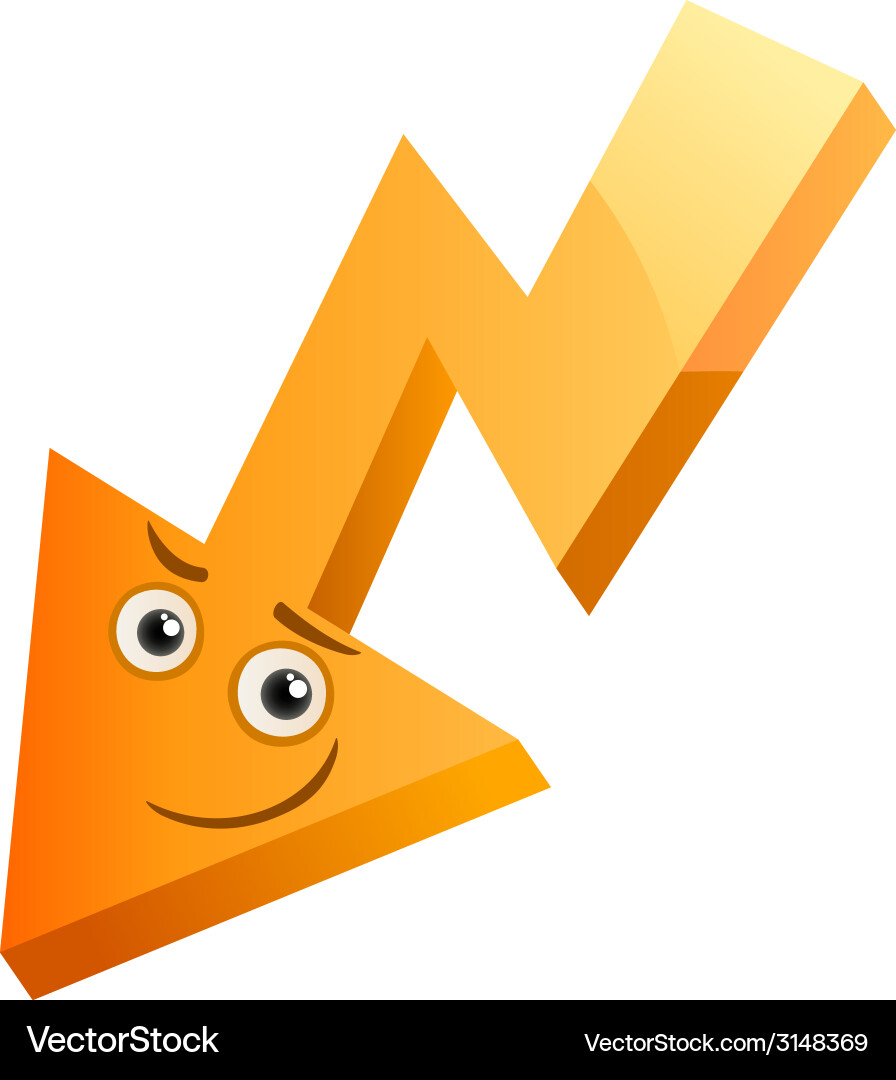 Funny lightning cartoon Royalty Free Vector Image