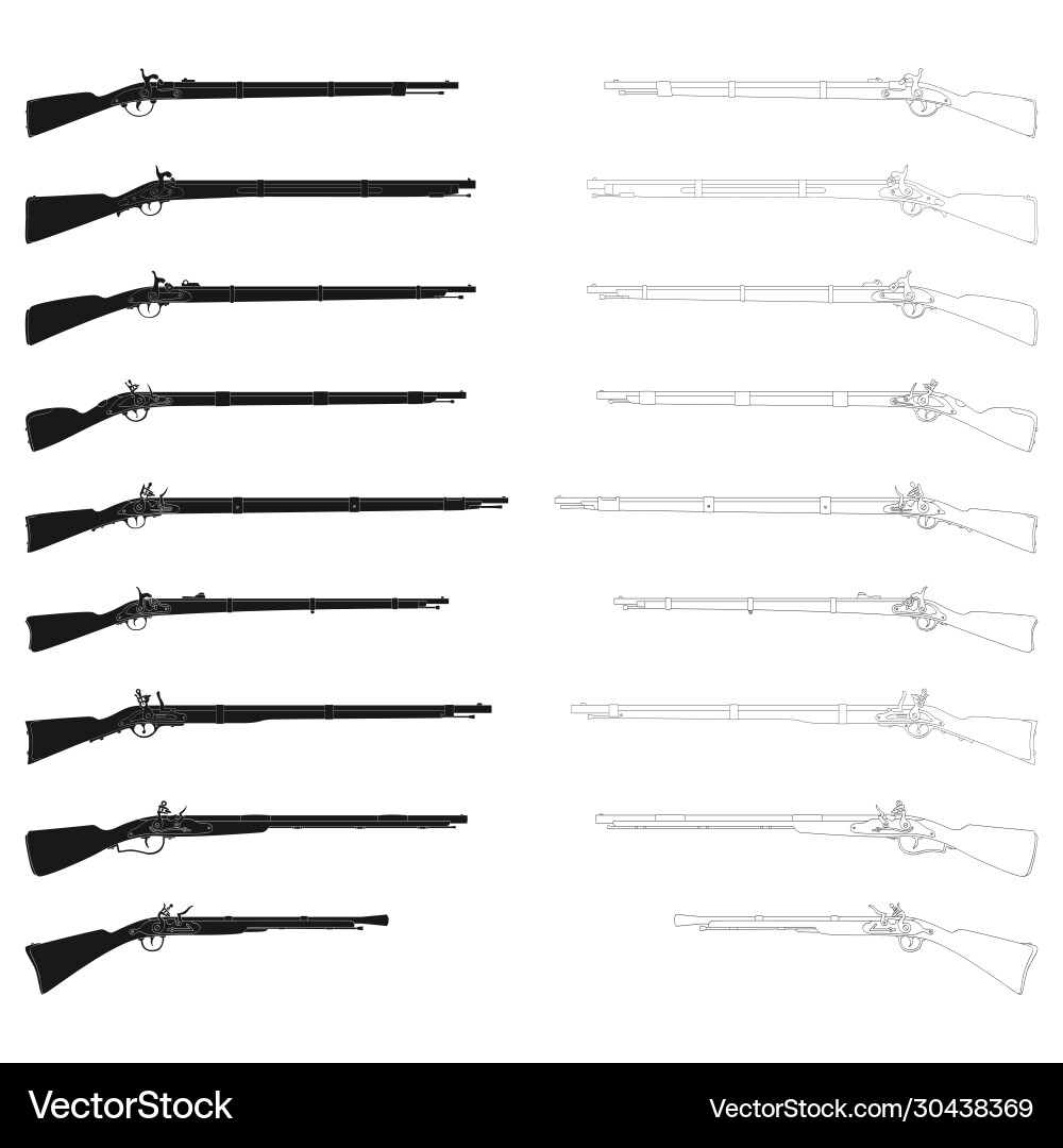 Musket Riffle Vector Images (32)