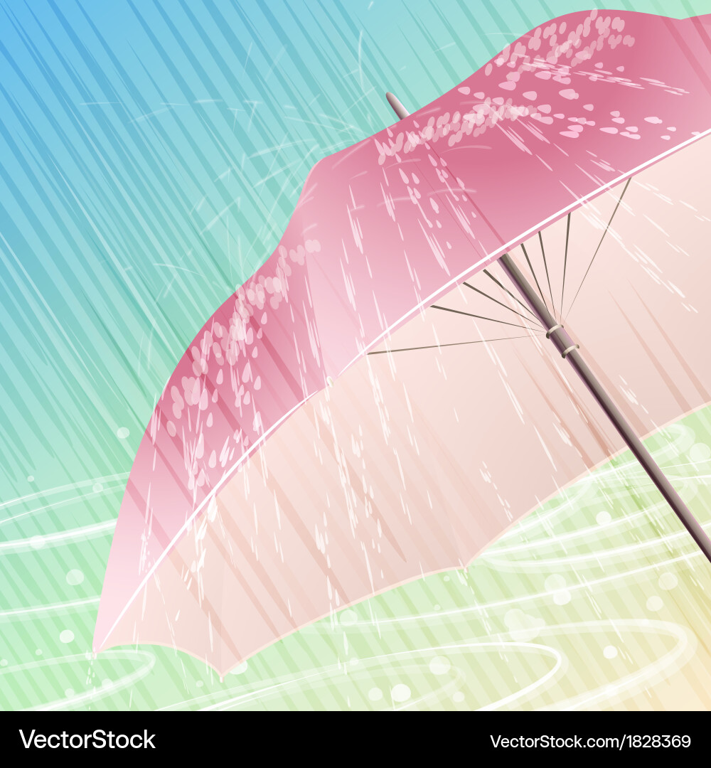 Spring rain Royalty Free Vector Image - VectorStock
