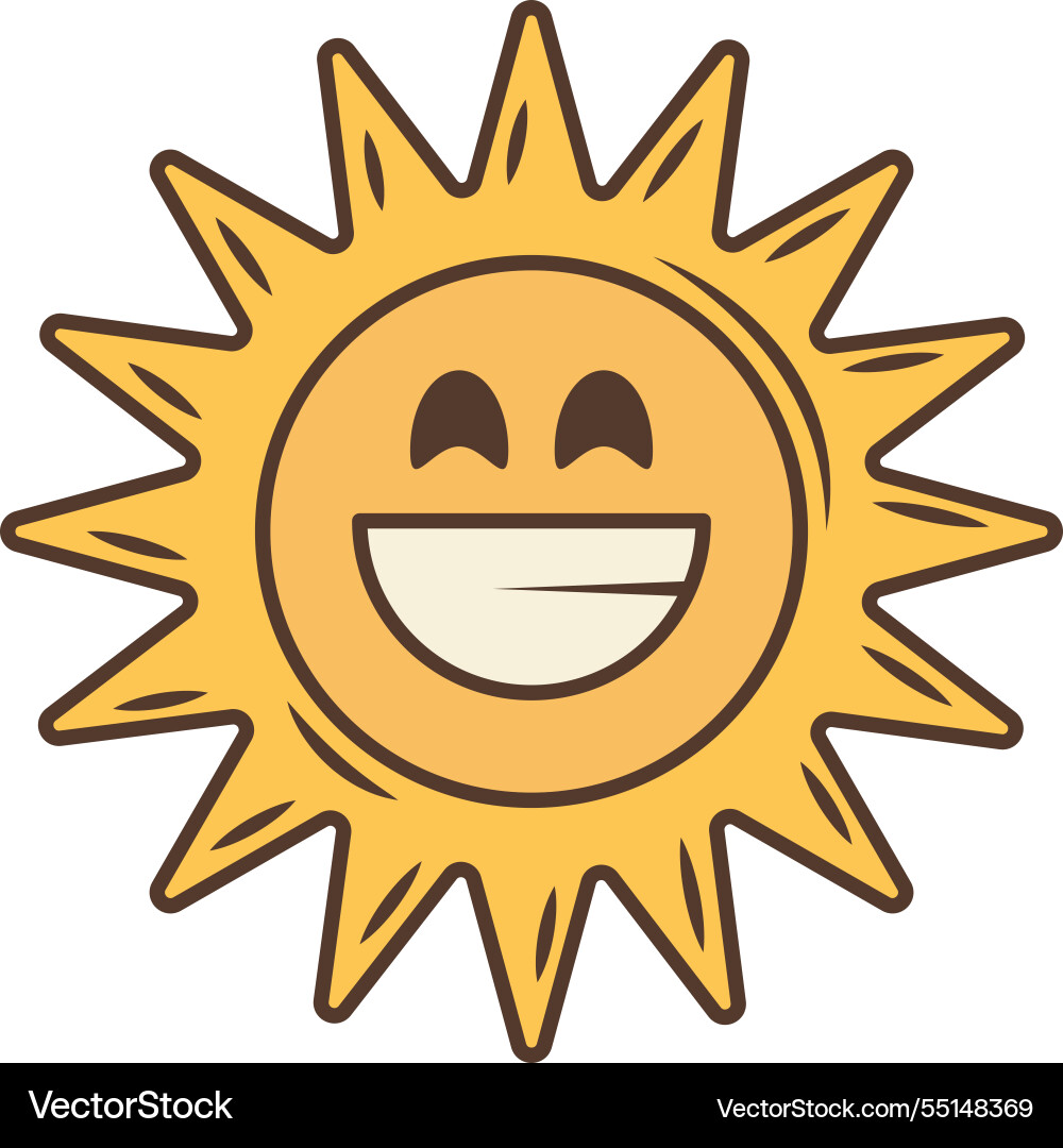 Sun pop art sticker Royalty Free Vector Image - VectorStock