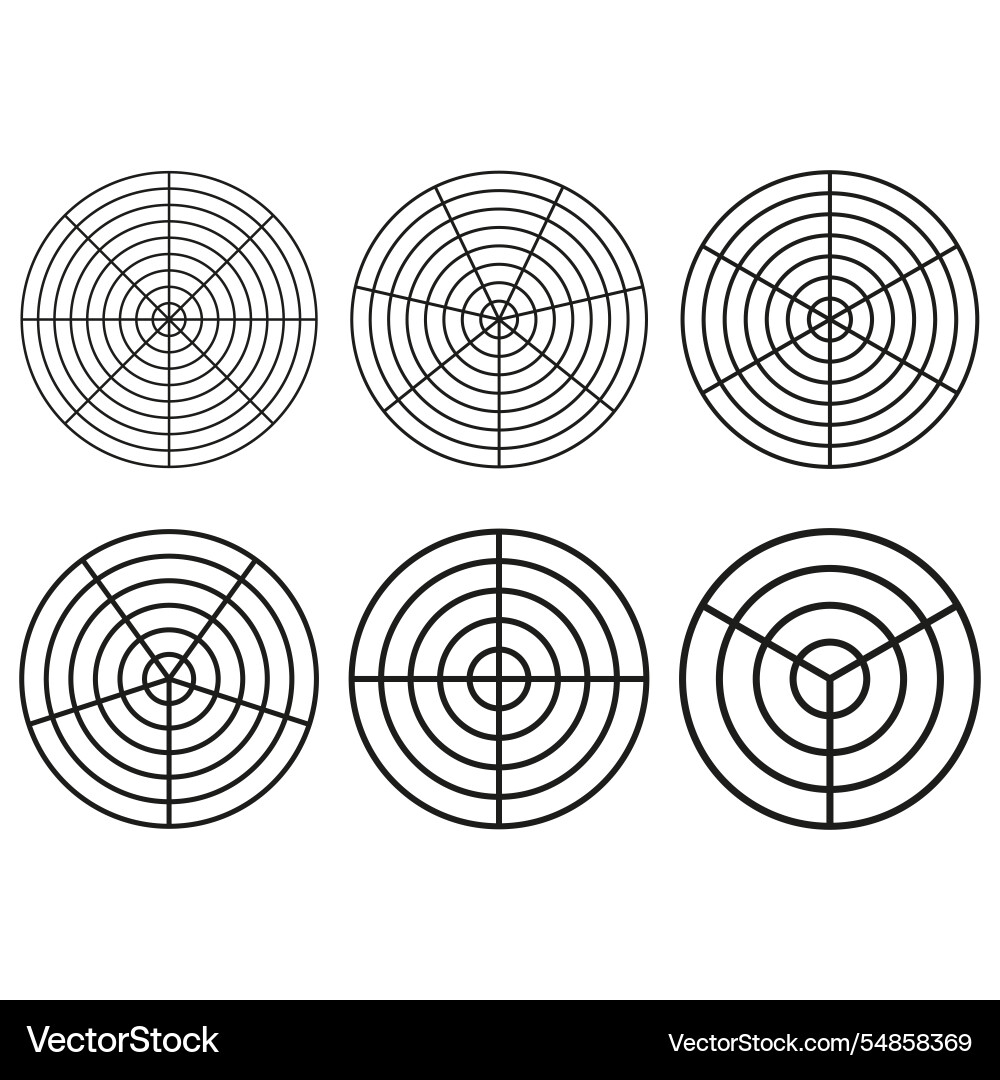 Target icon set concentric circle designs Vector Image
