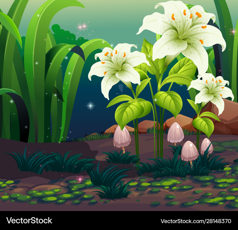 Background scene with nature theme Royalty Free Vector Image