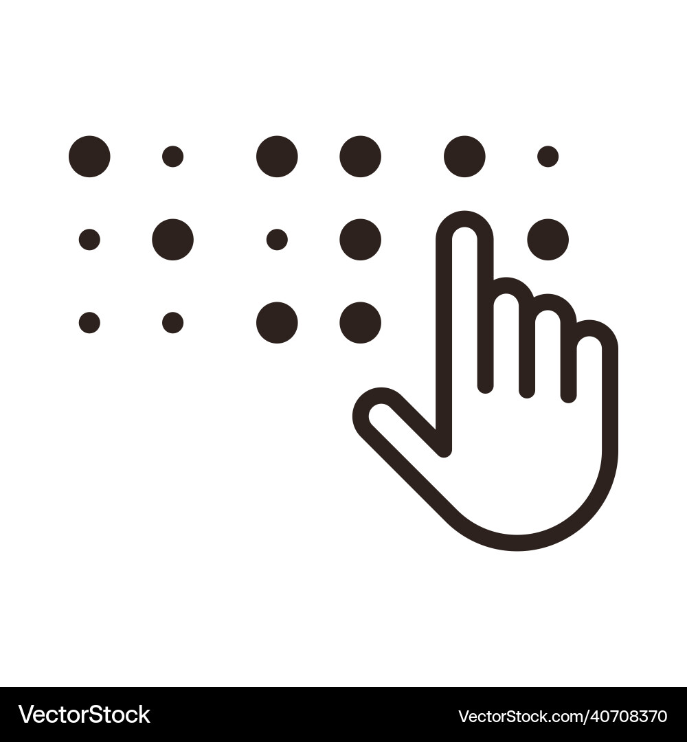 Braille icon blind symbol Royalty Free Vector Image