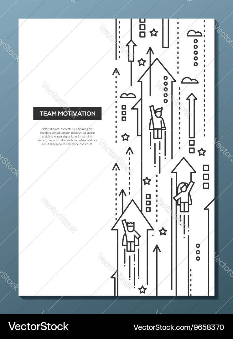 Business team - line design brochure poster Vector Image