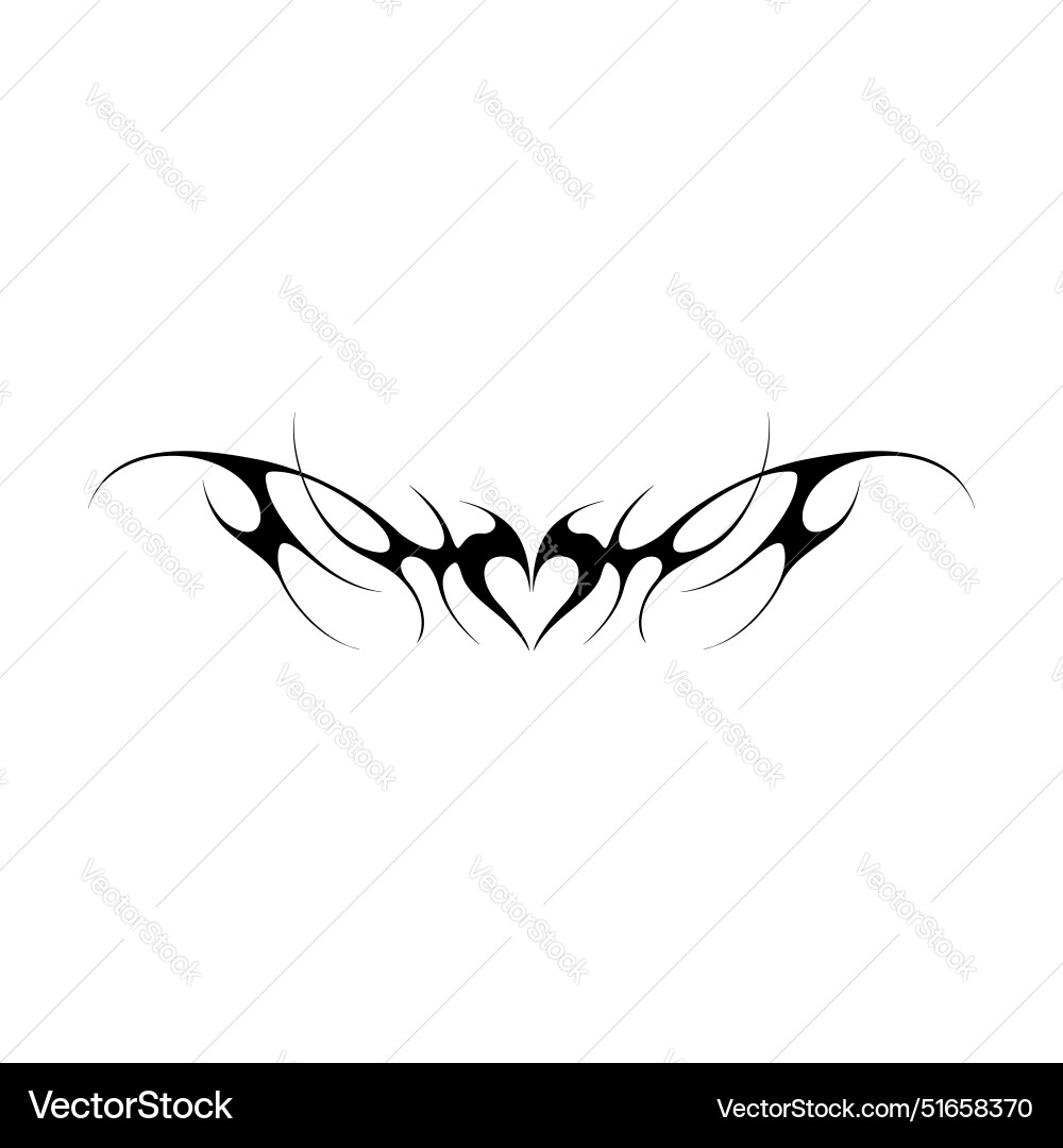 Cyber Gothic Sigil Heart Royalty Free Vector Image