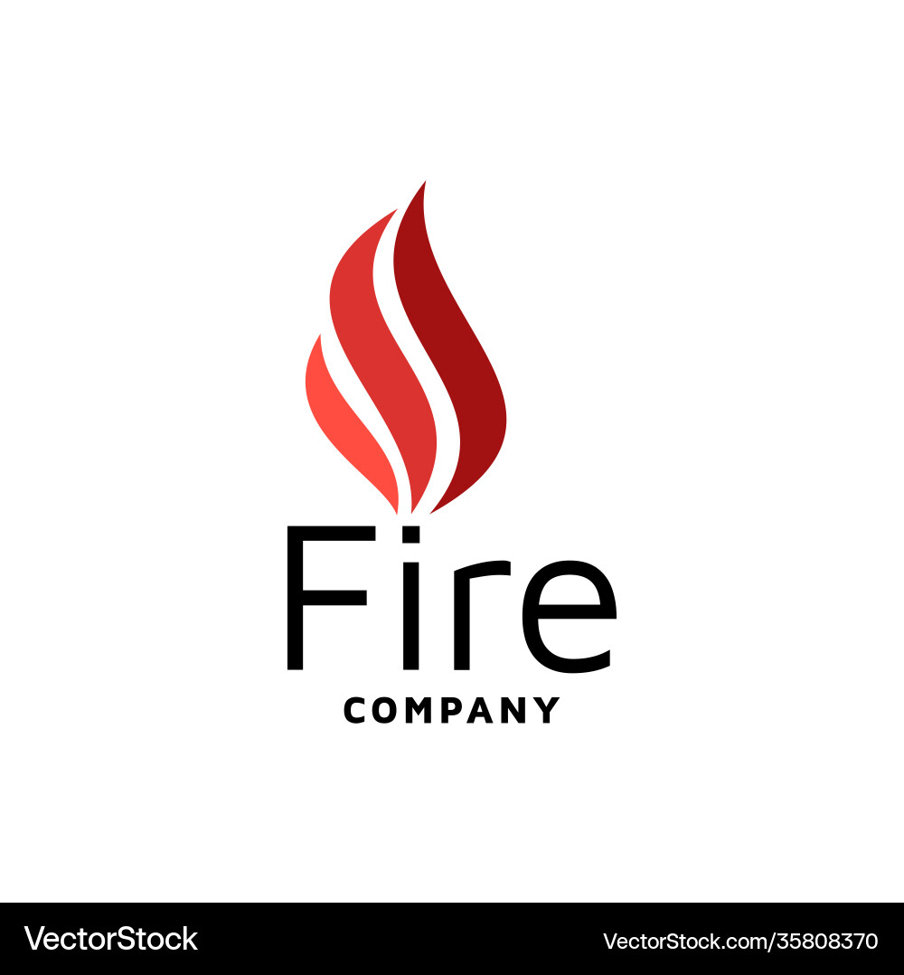 Fire flame logo design inspiration – Royalty-Free Vector | VectorStock