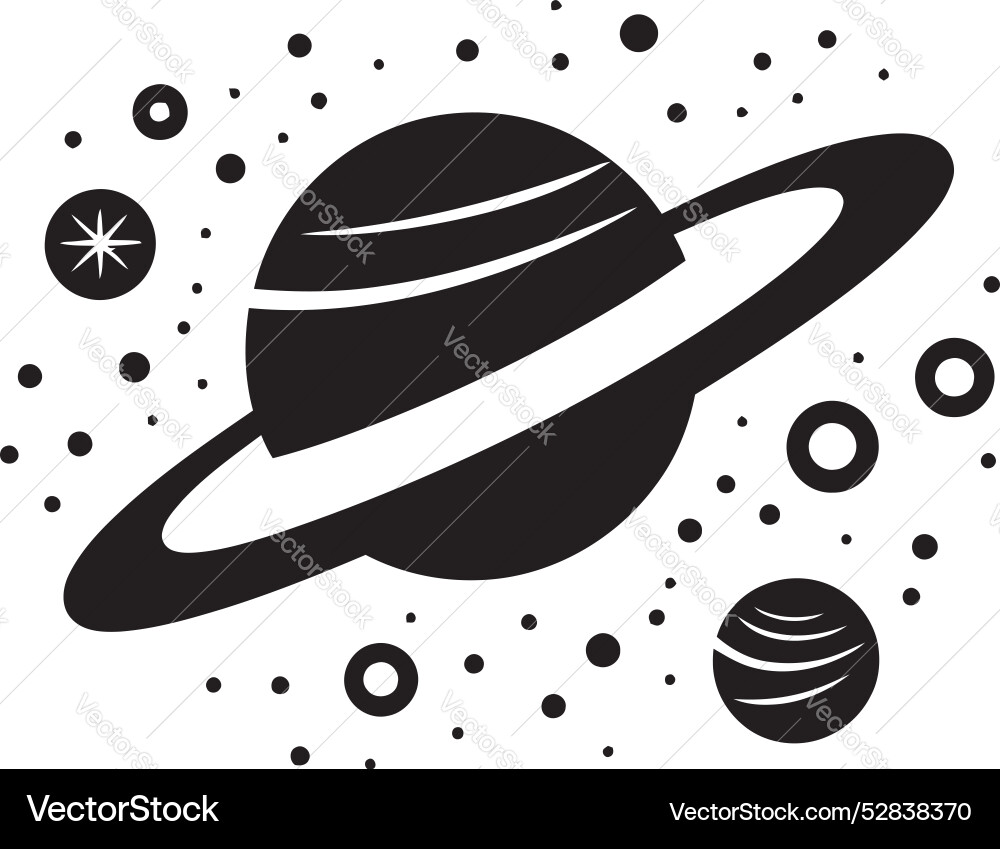Galactic glyph logo design for space celestial Vector Image