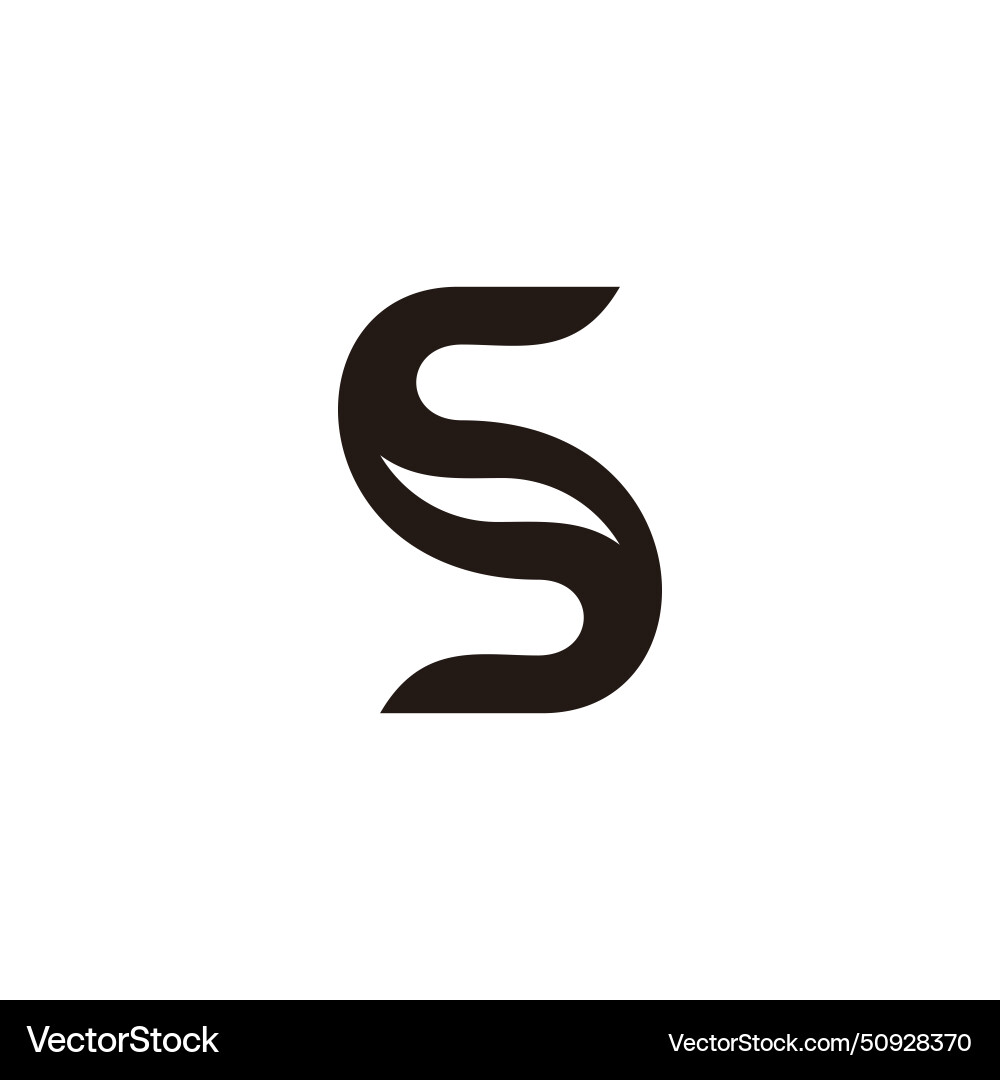 Letter s curves motion abstract unique logo Vector Image