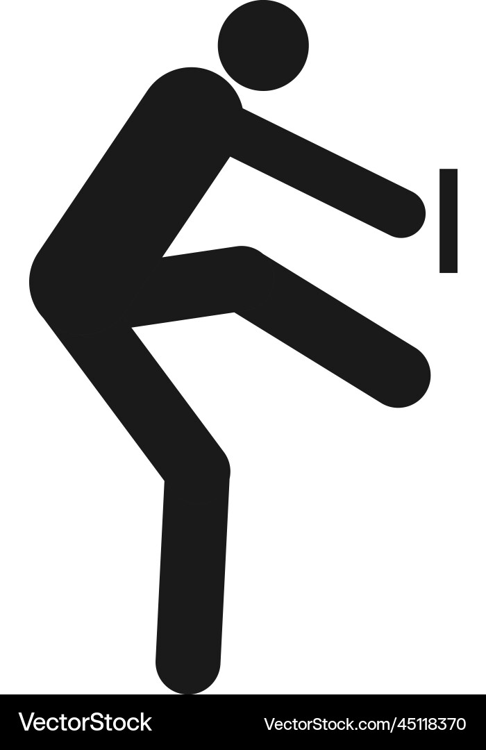 Person open door icon Royalty Free Vector Image