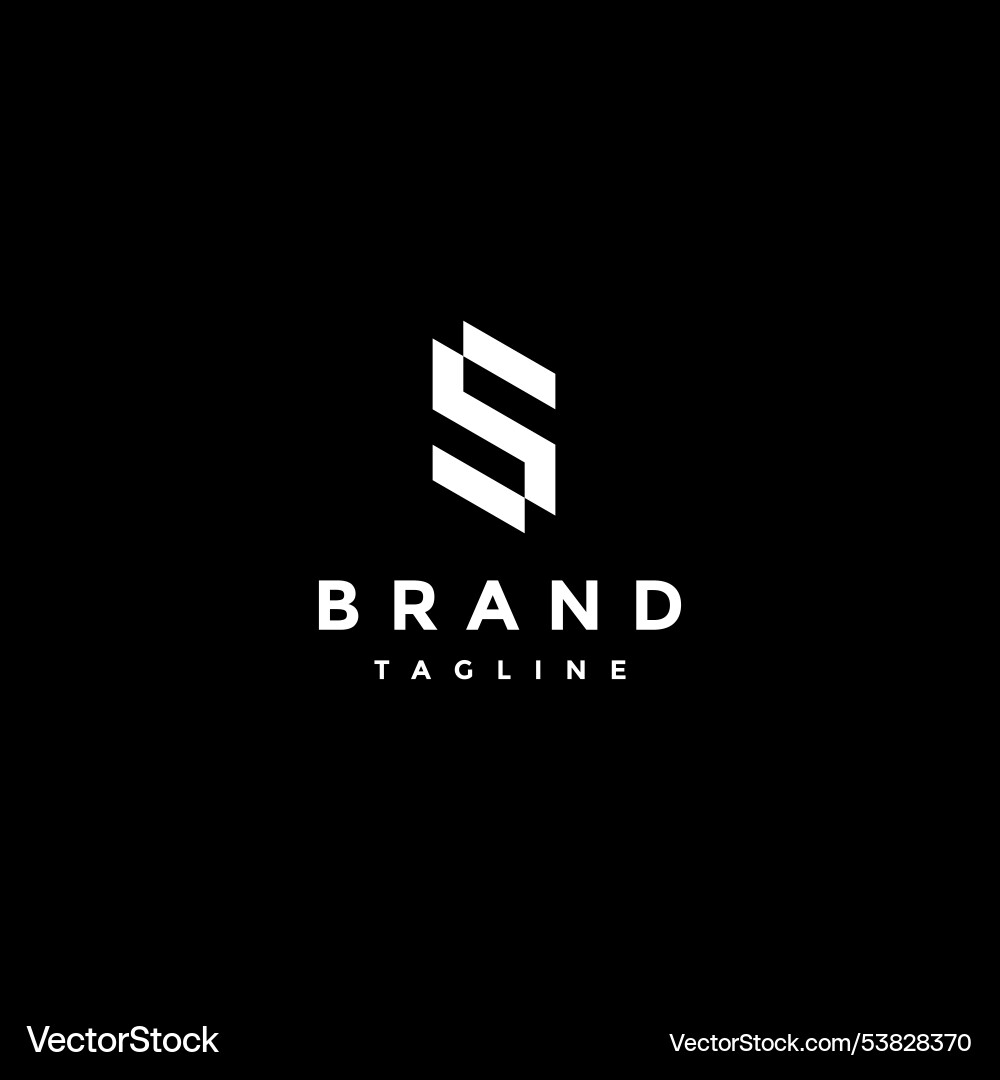 Sharp initial letter s logo design Royalty Free Vector Image