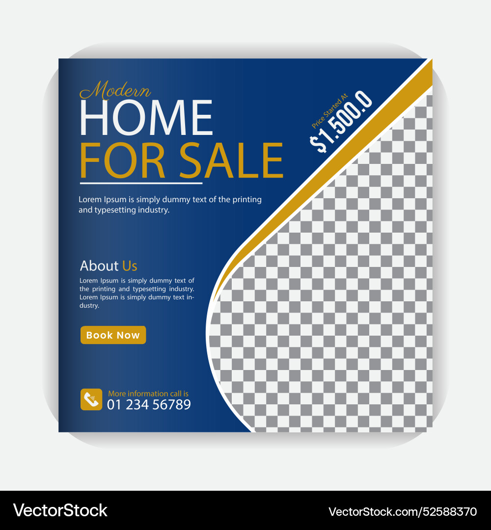 Square poster template social media post design Vector Image