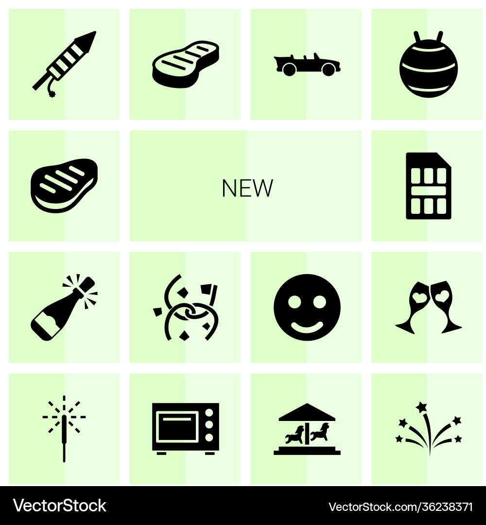 14 neue Icons Lizenzfreies Vektorbild - VectorStock