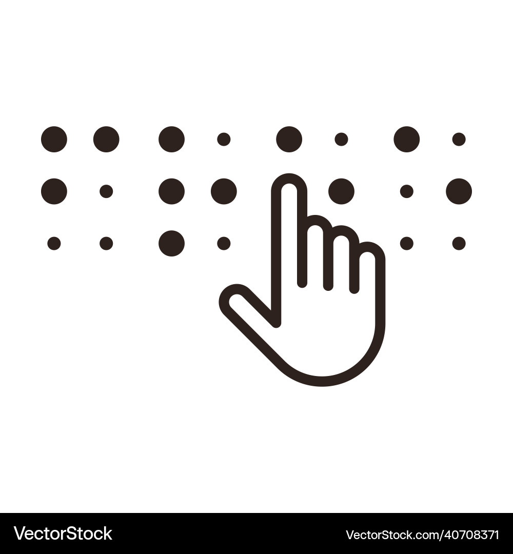 Braille icon blind symbol Royalty Free Vector Image